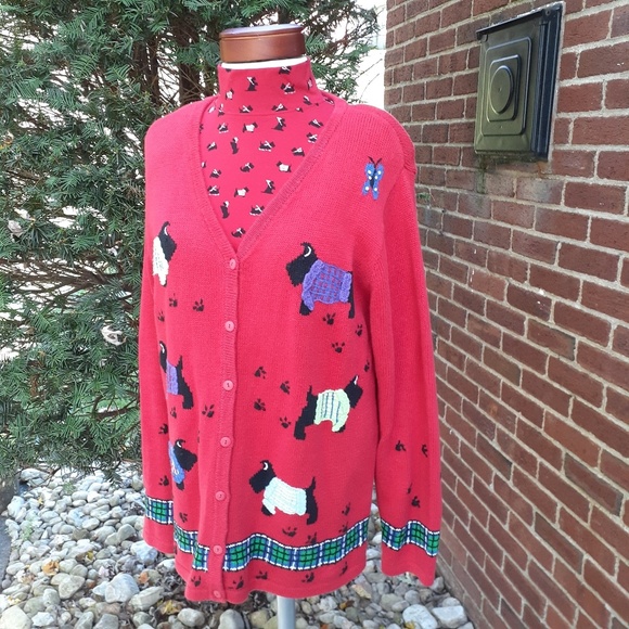Quacker Factory | Sweaters | Vintage 9s Scottie Dog And Sweaters ...